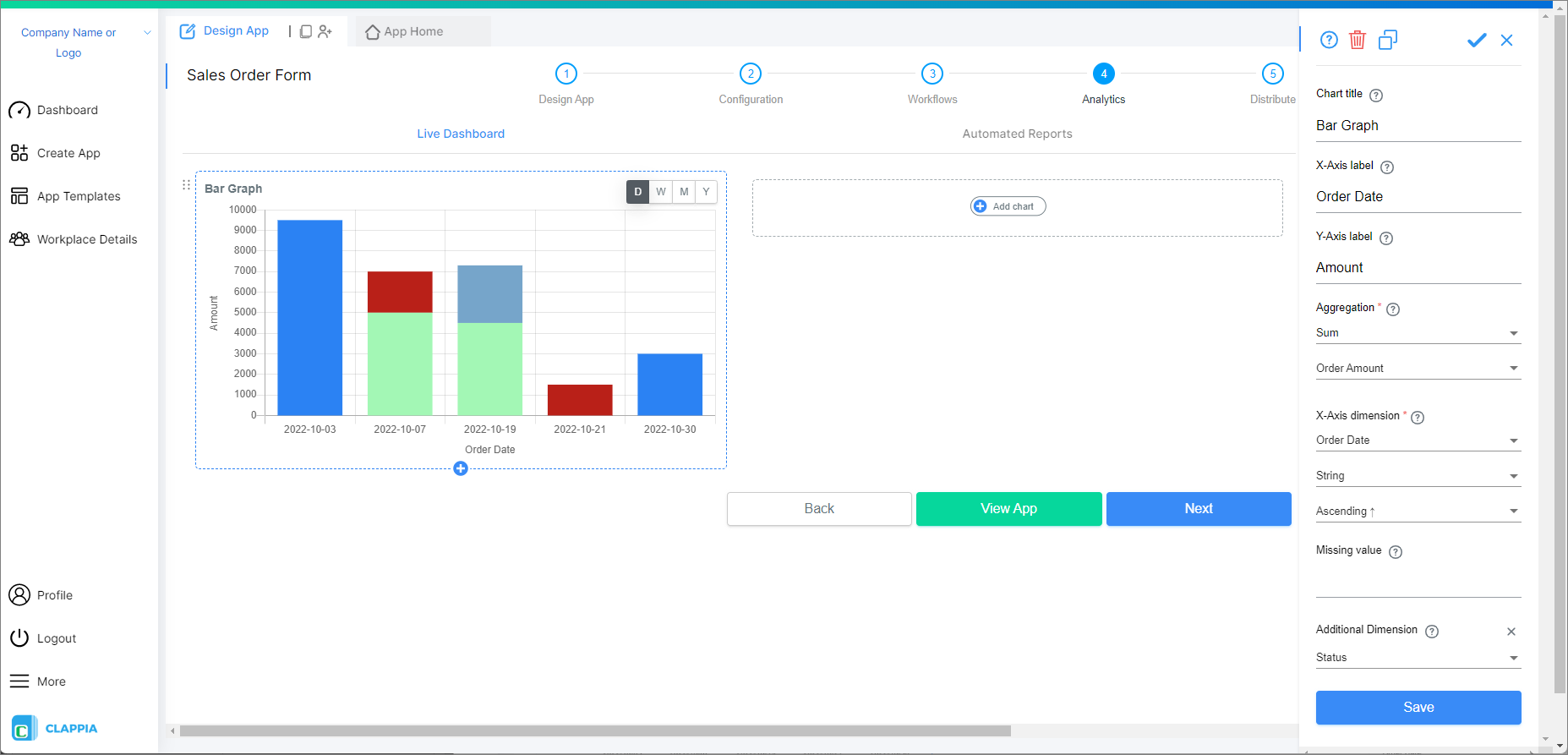Analytics: Bar Graph | Clappia